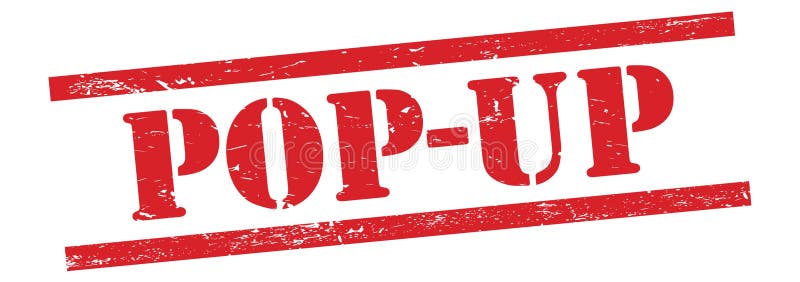 POP-UP Text on Red Grungy Lines Stamp Stock Illustration - Illustration ...