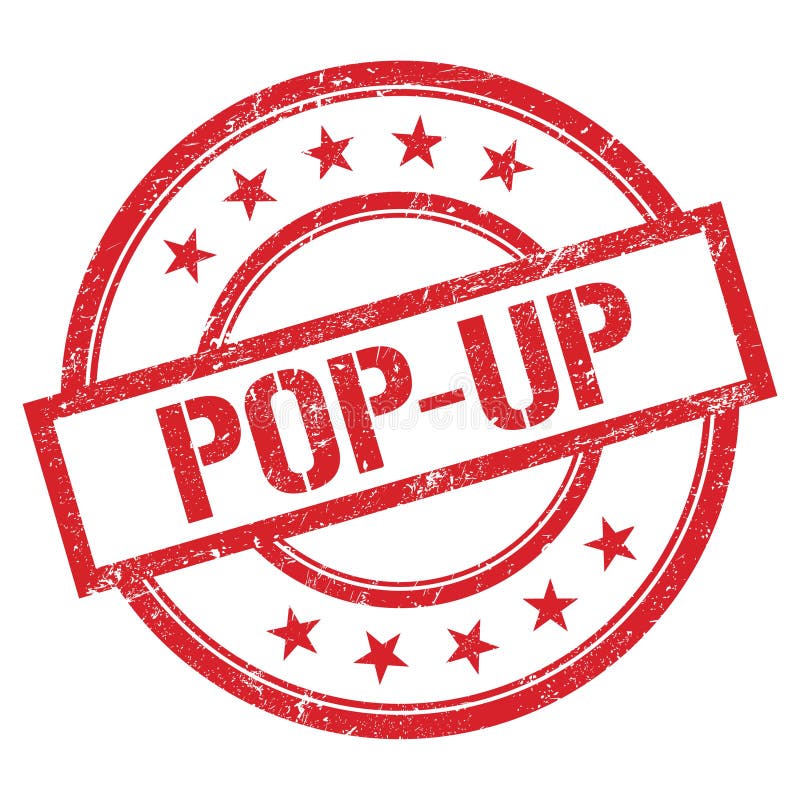 POP-UP Text Written on Red Vintage Stamp Stock Illustration ...