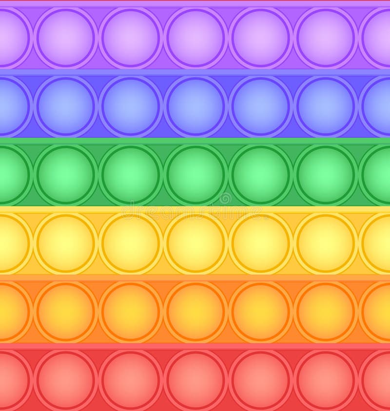 Pop-it Viral Fidget Toy Colorful Seamless Pattern, Vector Stock Vector ...