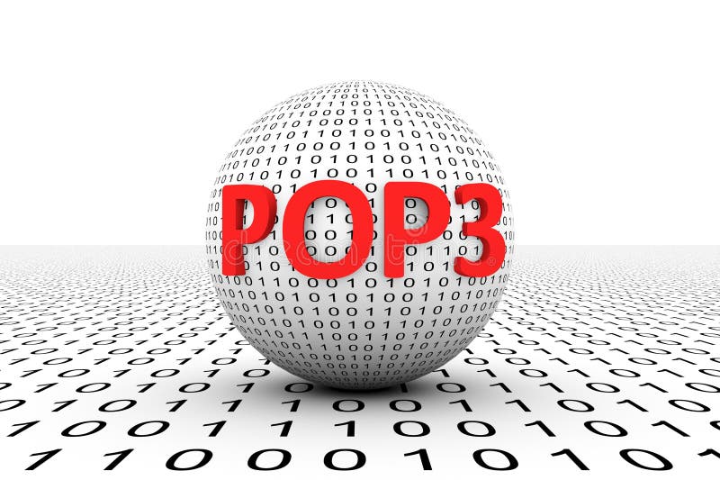 POP3 Conceptual Sphere Binary Code 3d Stock Illustration - Illustration ...