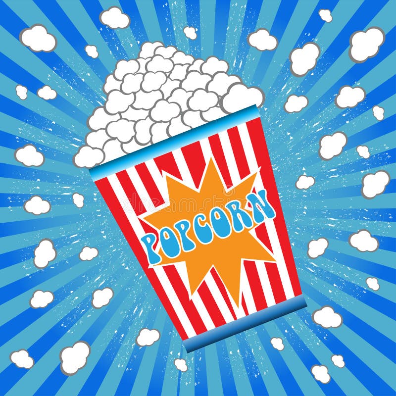 Empty Popcorn Box Vector Illustration Popcorn Icon Stock Vector ...