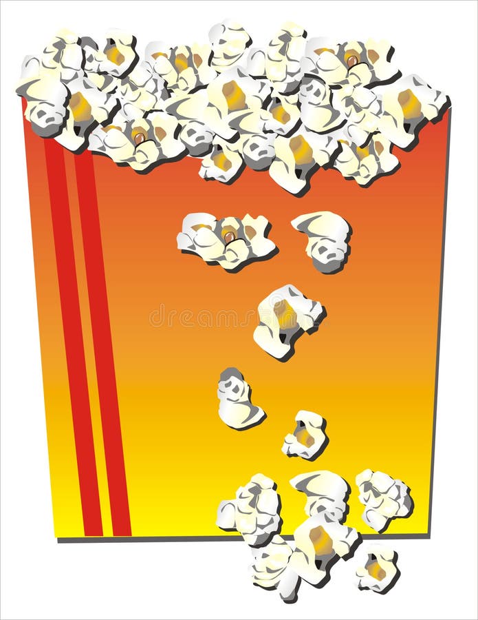 Popcorn stock illustration. Illustration of white, watch - 503707