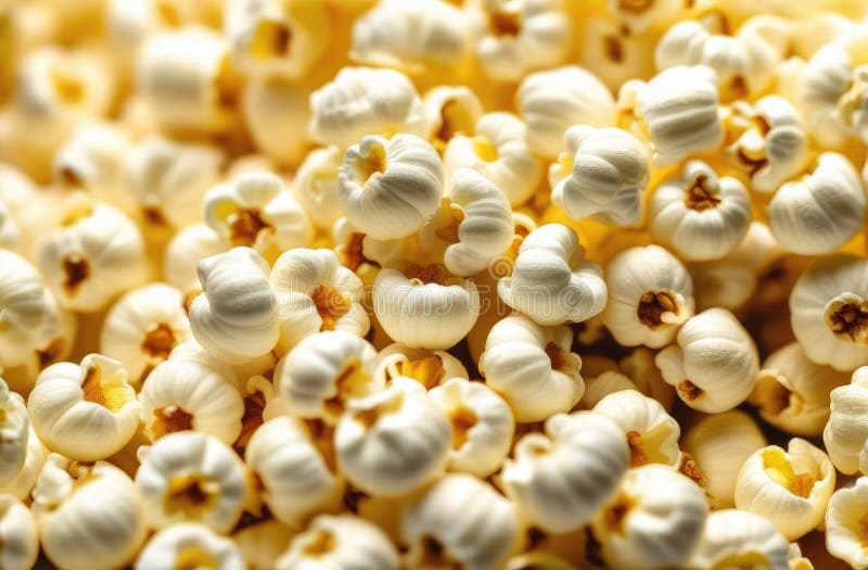 Popcorn Background. Banner. View from Above. Stock Photo - Image of ...