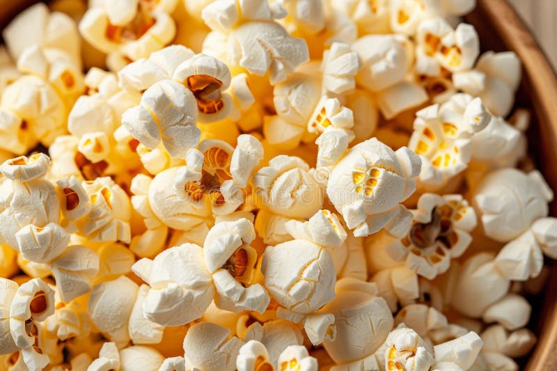 Popcorn Background Creative Arrangement of Popped Corn Kernels for a ...