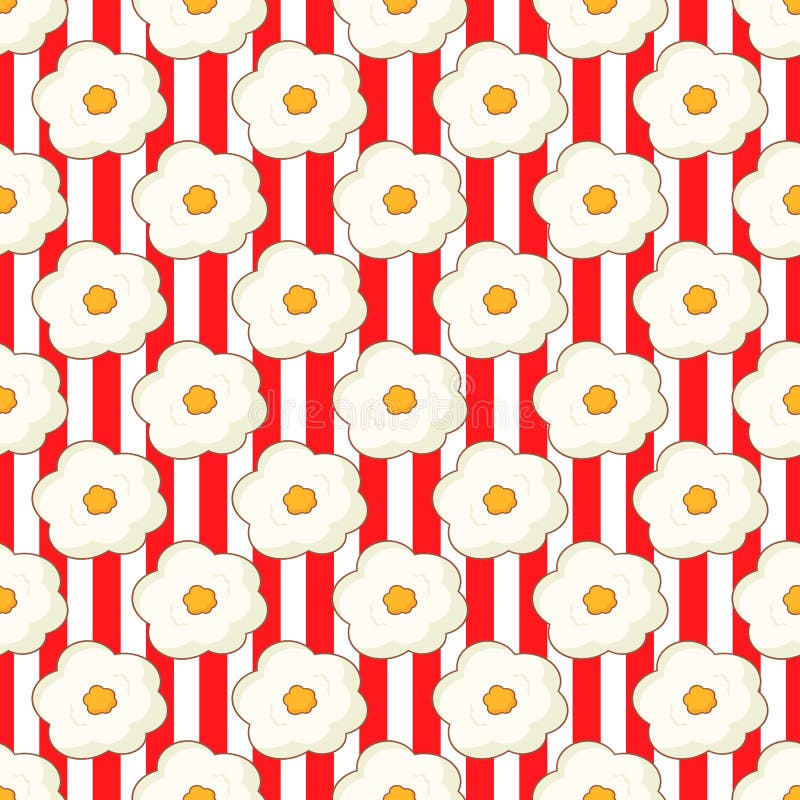 Popcorn Background. White Background Popcorn. Vector Stock Vector ...
