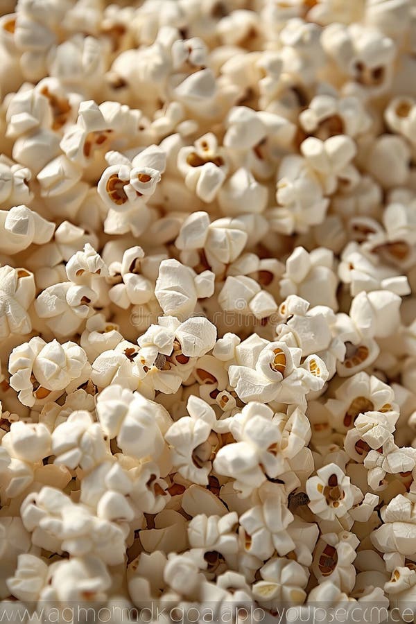 Popcorn Background Texture with Popped Corn Kernels As Design Element ...