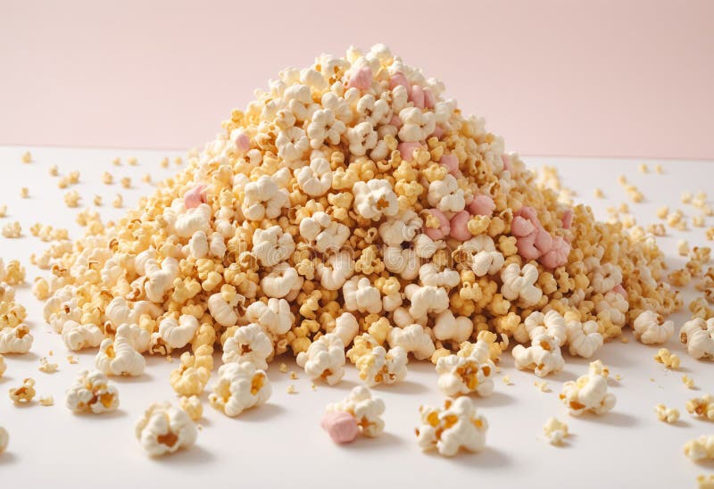 Popcorn Background. Popcorn with a White Background Stock Illustration ...