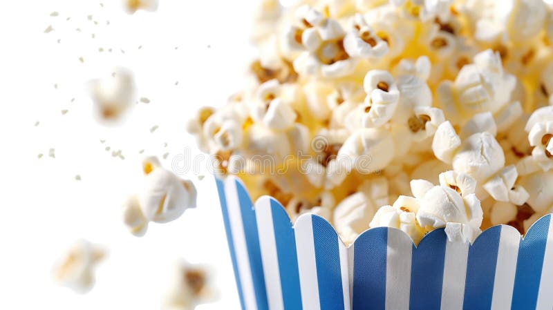 The Popcorn in Blue Box. AI Generated Stock Photo - Image of fresh ...