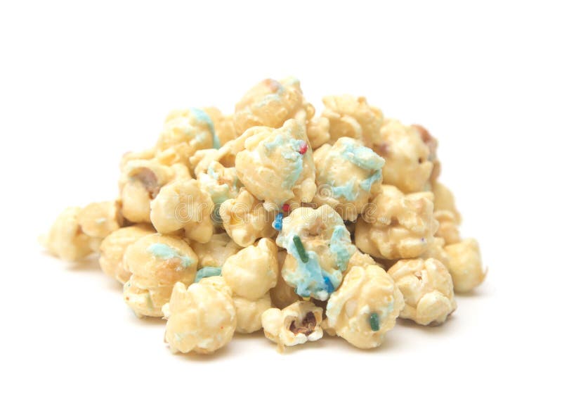 Popcorn with Blue Drizzle and Sprinkles Stock Image - Image of ...
