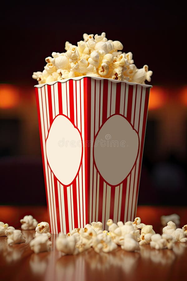 Popcorn Box in the Cinema, AI Generated Stock Illustration ...