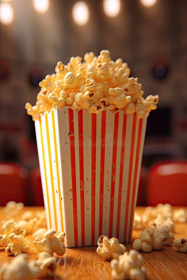 Popcorn Box in the Cinema, AI Generated Stock Illustration ...