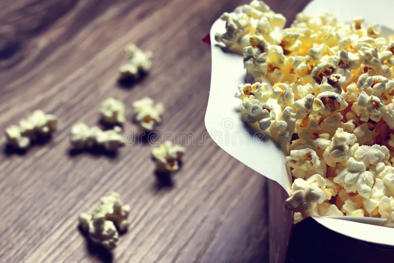 Popcorn box floor stock photo. Image of paper, film, entertainment ...