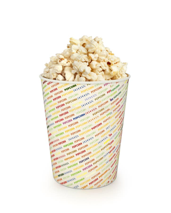 Popcorn in bucket stock photo. Image of cardboard, close - 72589616