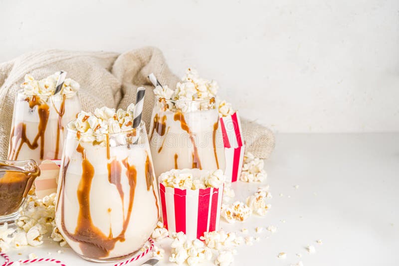 Popcorn Caramel Winter Cocktail Stock Image - Image of christmas, cream ...