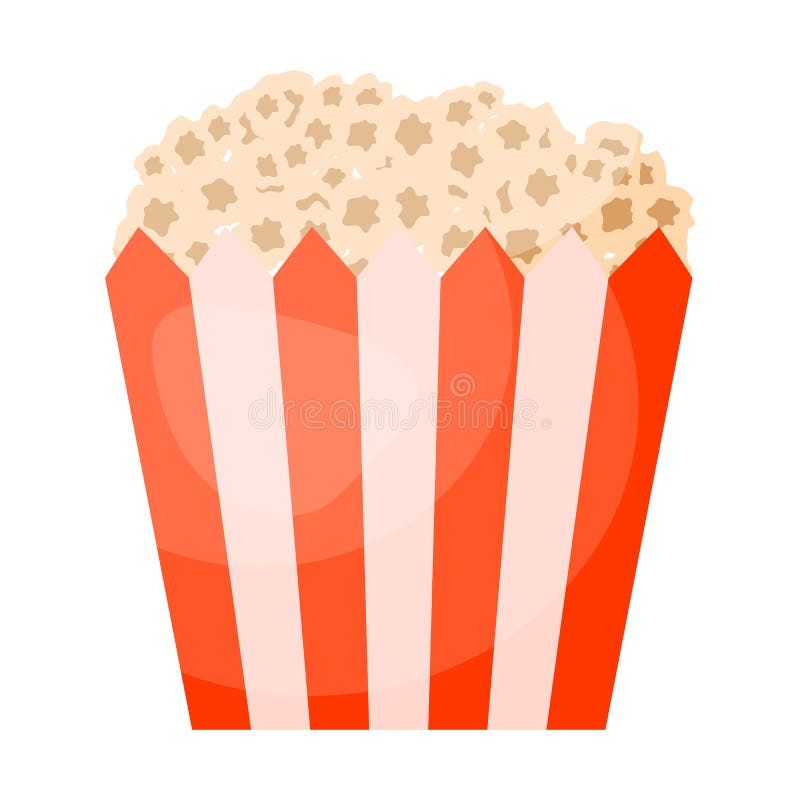 Cartoon Popcorn Sign stock vector. Illustration of happy - 69733765