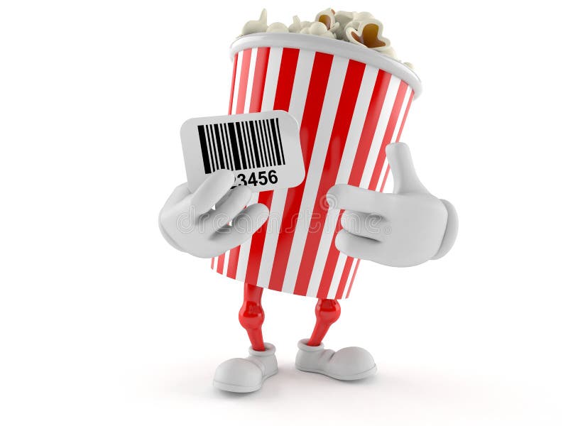 Popcorn Character Looking at Question Mark Symbol Stock Illustration ...