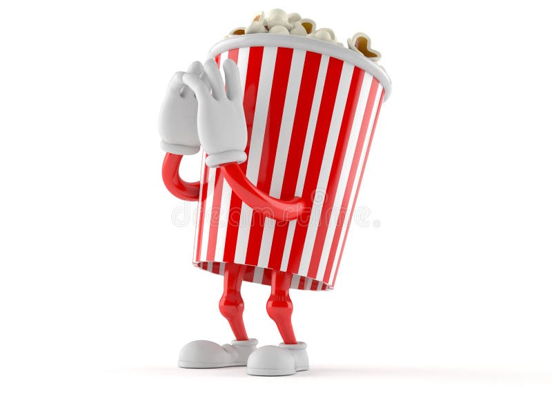 Popcorn Character Looking at Question Mark Symbol Stock Illustration ...
