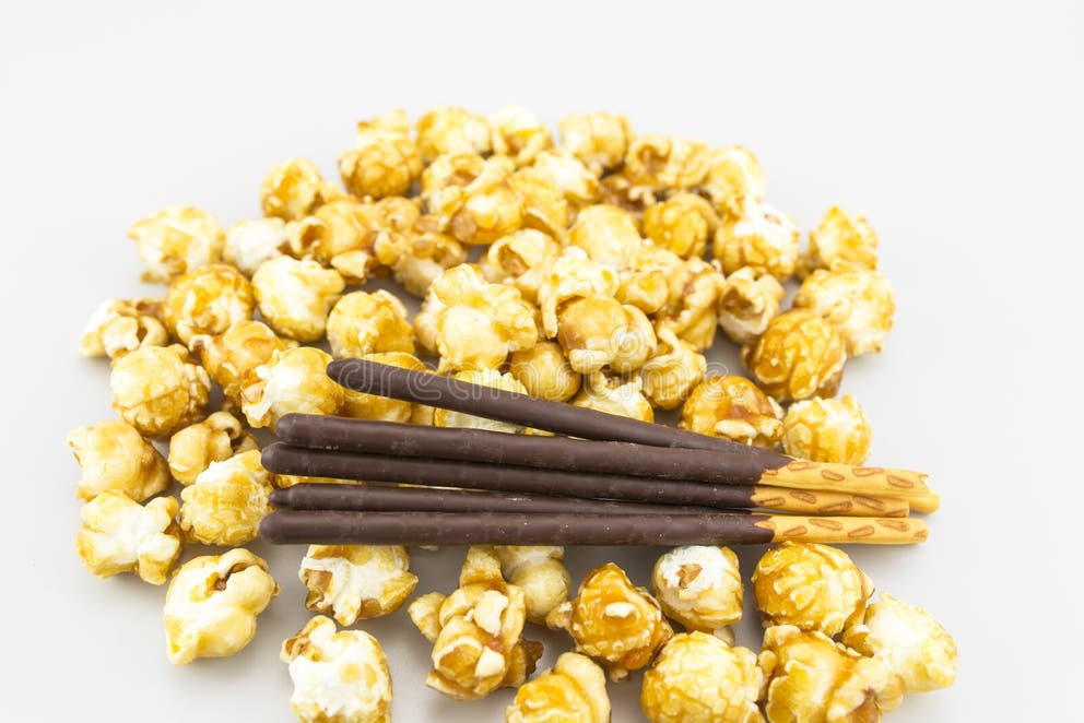 Popcorn Chocolate Stick stock photo. Image of caramel - 32849286