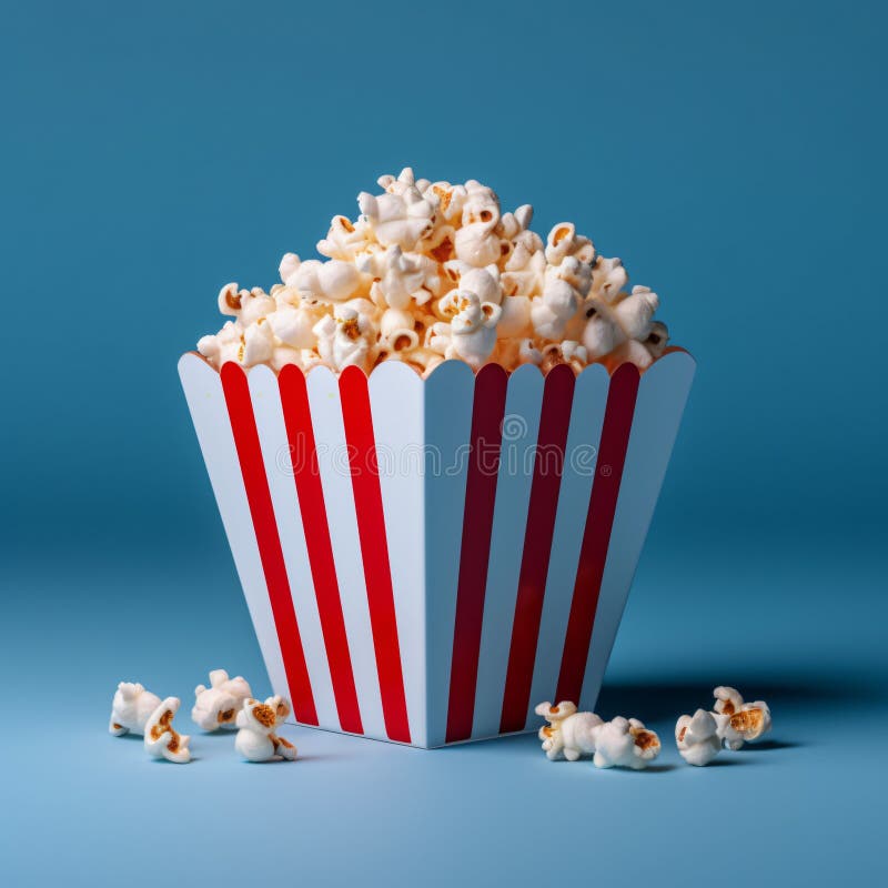 Popcorn Close-up with the Black Background, Generative AI Stock ...