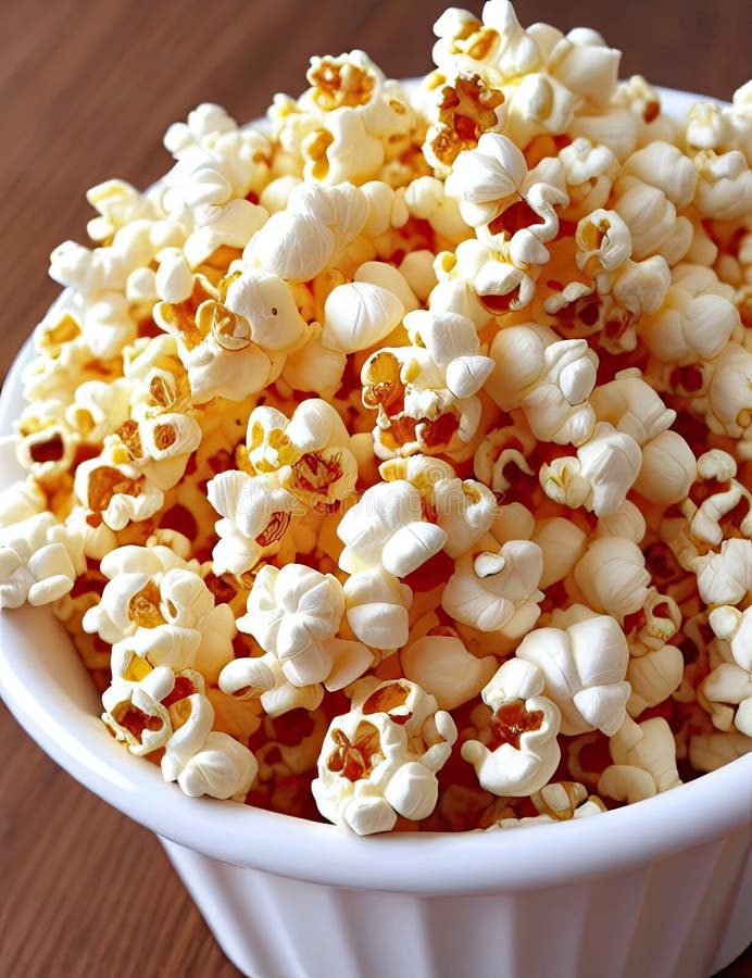 Popcorn Closeup. Generative Ai Stock Illustration - Illustration of ...