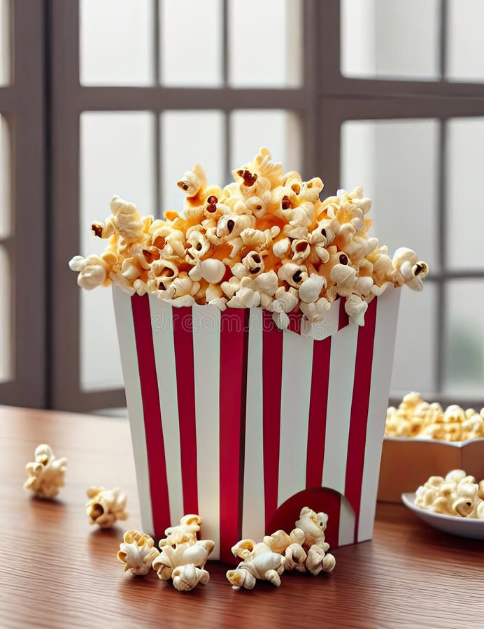 Popcorn Closeup. Generative Ai Stock Illustration - Illustration of ...