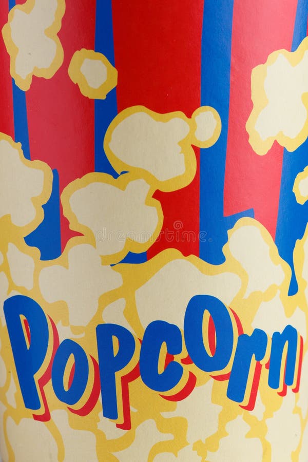 Popcorn closeup logo sign stock image. Image of entertainment - 75981491