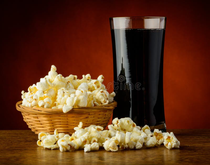 Popcorn and cola drink stock photo. Image of popcorn - 38082604