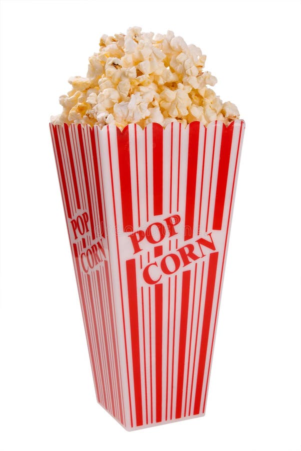 Popcorn in container stock image. Image of buttered, cutout - 2181159