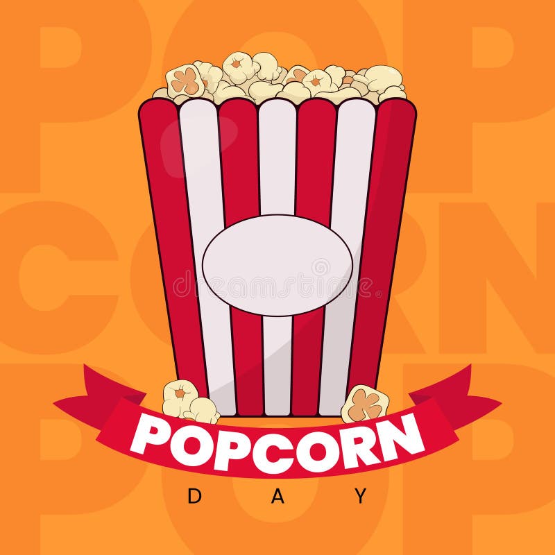 Popcorn Day 19 January Vector Popcorn Day Illustration Stock Vector ...
