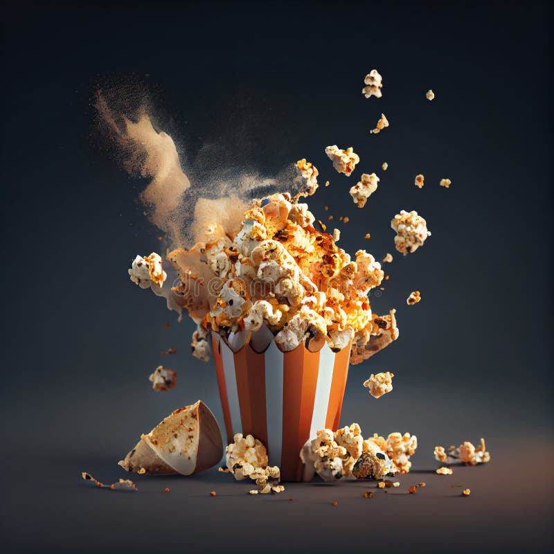 Popcorn Exploding Stock Illustrations – 131 Popcorn Exploding Stock ...