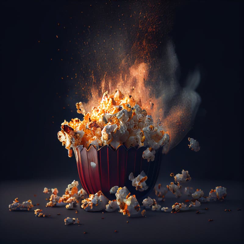 Popcorn Exploding Stock Illustrations – 131 Popcorn Exploding Stock ...