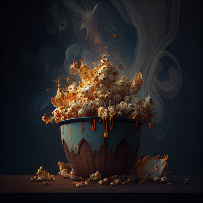 Popcorn Exploding Stock Illustrations – 126 Popcorn Exploding Stock ...