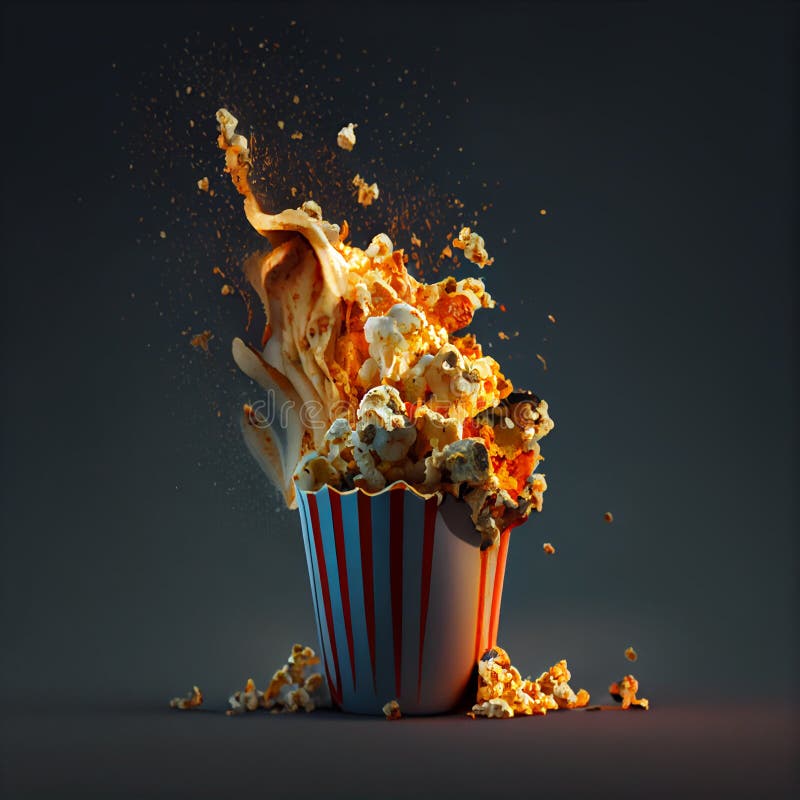 Popcorn Exploding Stock Illustrations – 126 Popcorn Exploding Stock ...