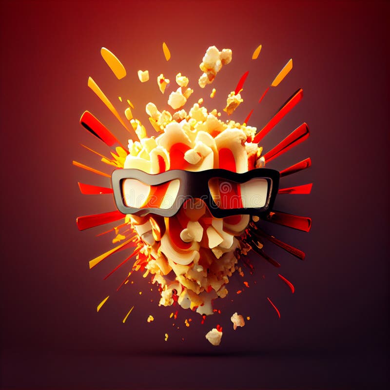 Popcorn Exploding Stock Illustrations – 131 Popcorn Exploding Stock ...