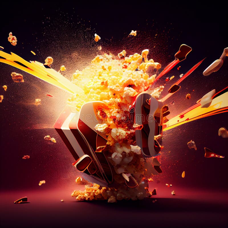 Popcorn Exploding Stock Illustrations – 126 Popcorn Exploding Stock ...