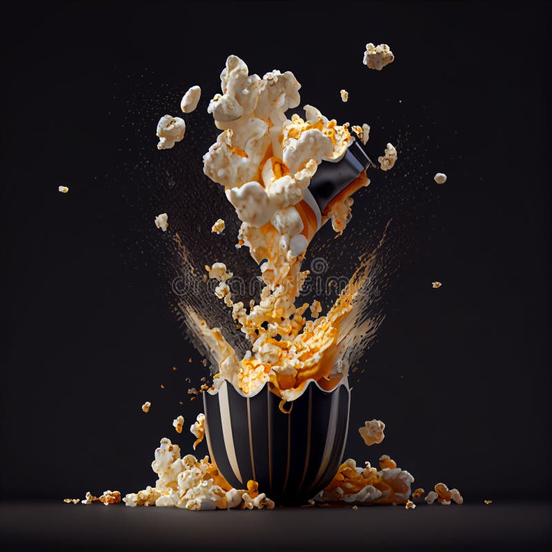Popcorn Exploding Stock Illustrations – 131 Popcorn Exploding Stock ...
