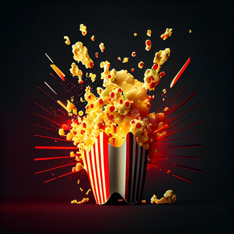 Popcorn Exploding Stock Illustrations – 111 Popcorn Exploding Stock ...