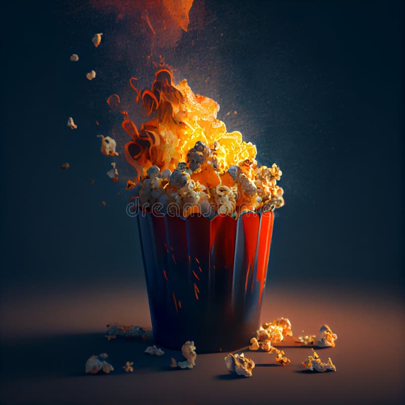 Popcorn Exploding Stock Illustrations – 126 Popcorn Exploding Stock ...