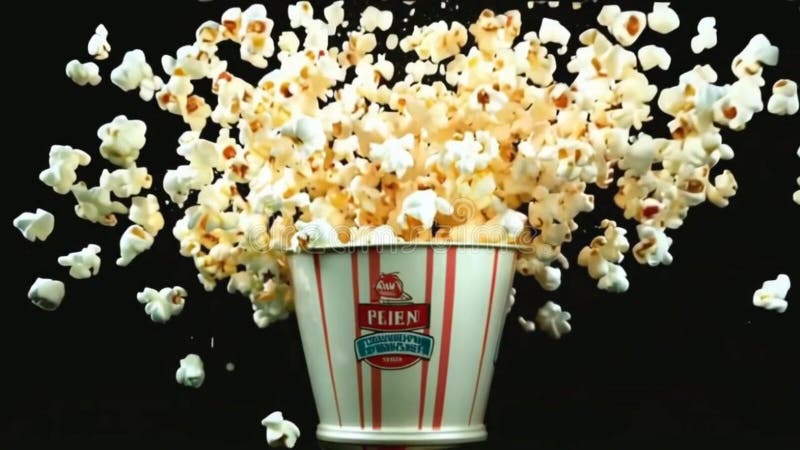 Popcorn exploding. stock footage. Video of seasoning - 345514202