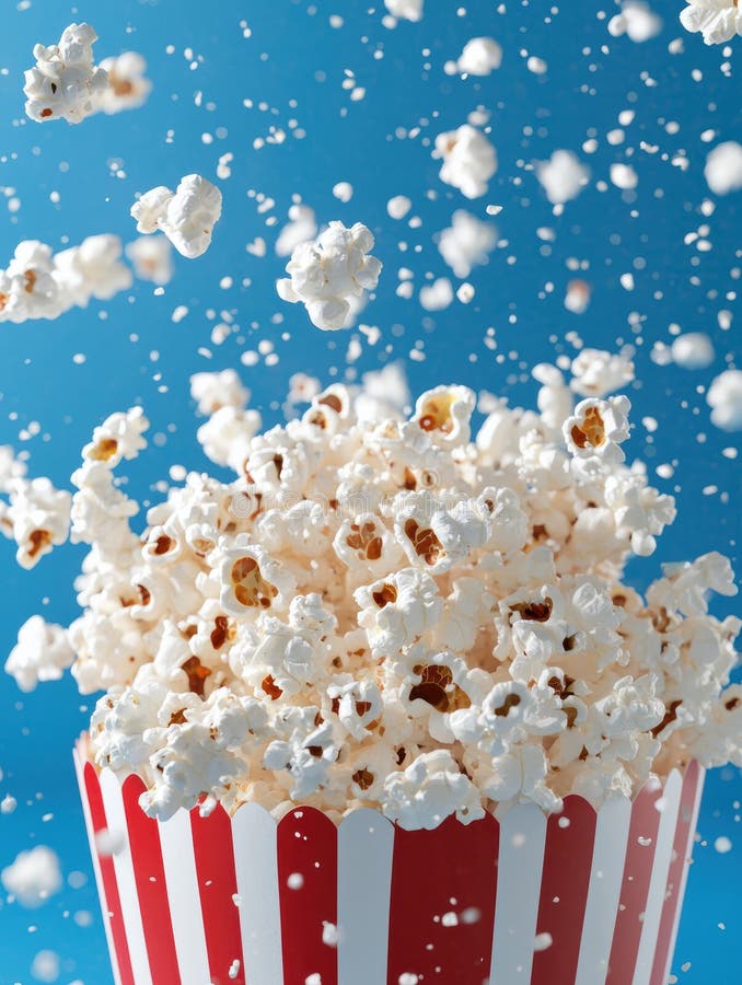Popcorn Explosion, Generated Ai Image Stock Illustration - Illustration ...