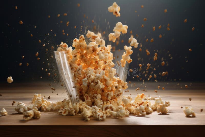 Popcorn Explosion. AI Generated Stock Illustration - Illustration of ...