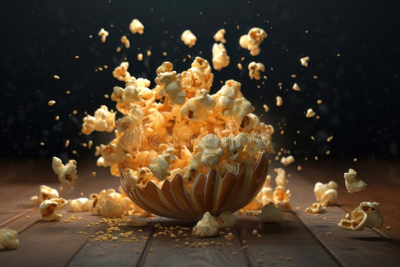 Popcorn Explosion. AI Generated Stock Illustration - Illustration of ...