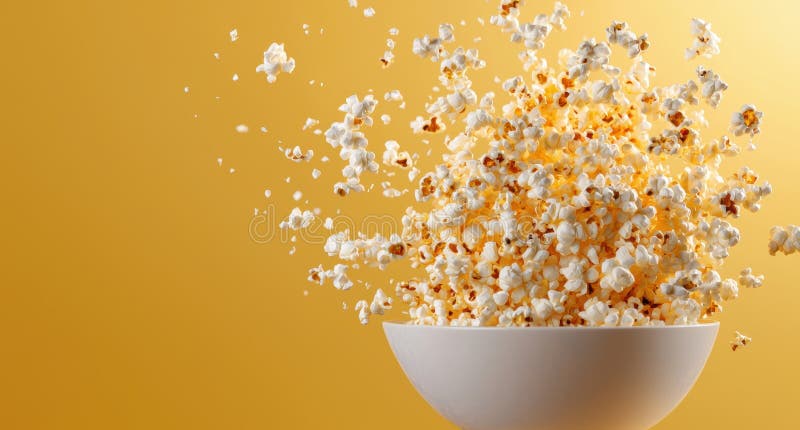 Popcorn Explosion, Generated Ai Image Stock Illustration - Illustration ...