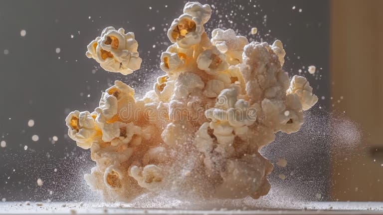 Popcorn Explosion a Burst of Delicious Snack in MidAir Stock Photo ...
