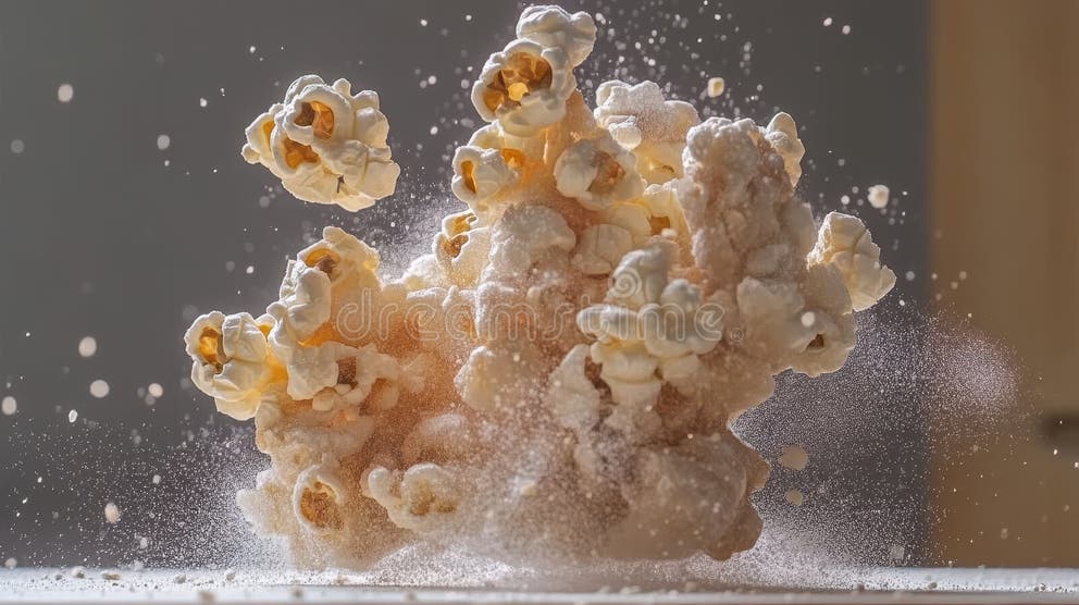 Popcorn Explosion a Burst of Delicious Snack in MidAir Stock Photo ...