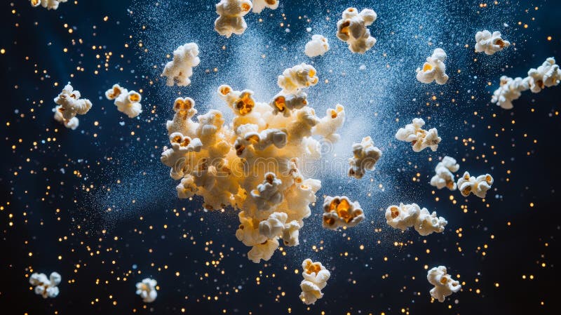 Popcorn Explosion.a Burst of Flavor Stock Illustration - Illustration ...