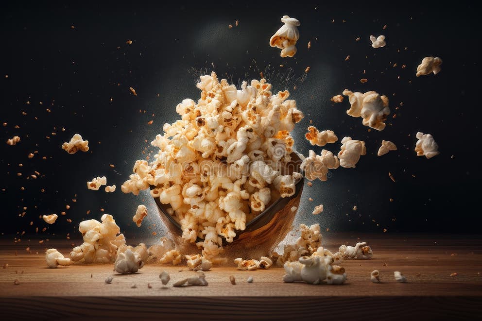 Popcorn Explosion. AI Generated Stock Illustration - Illustration of ...