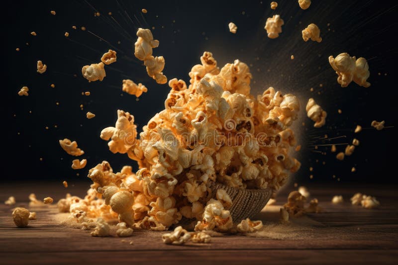 Popcorn Explosion. AI Generated Stock Illustration - Illustration of ...