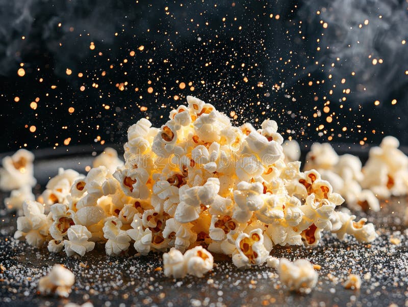 Popcorn Explosion, Generated Ai Image Stock Illustration - Illustration ...