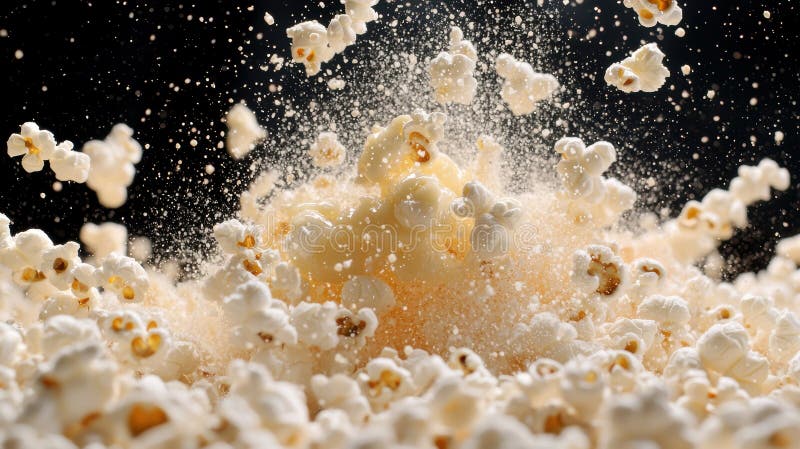 Popcorn Explosion, Generated Ai Image Stock Illustration - Illustration ...